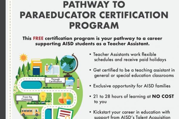AISD, ACC Launch Free Paraeducator/Teacher Assistant Certification Program | Austin ISD